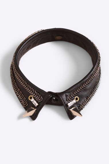Erickson Beamon Leather Spike Collar - 高清图片，堆糖，美图壁纸兴趣社区