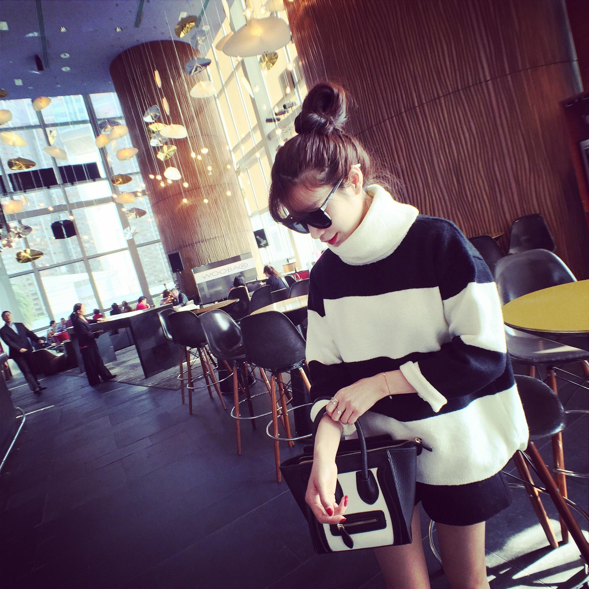 SHERRY小玉酱春季简约青春经典条纹高领套头… - 高清图片，堆糖，美图壁纸兴趣社区