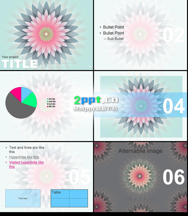 矢量花瓣万花筒ppt图片素材www.2ppt.cn - 高清图片，堆糖，美图壁纸兴趣社区