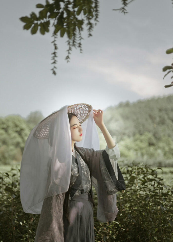 古风真人女头像唯美斗笠面纱 - 高清图片，堆糖，美图壁纸兴趣社区