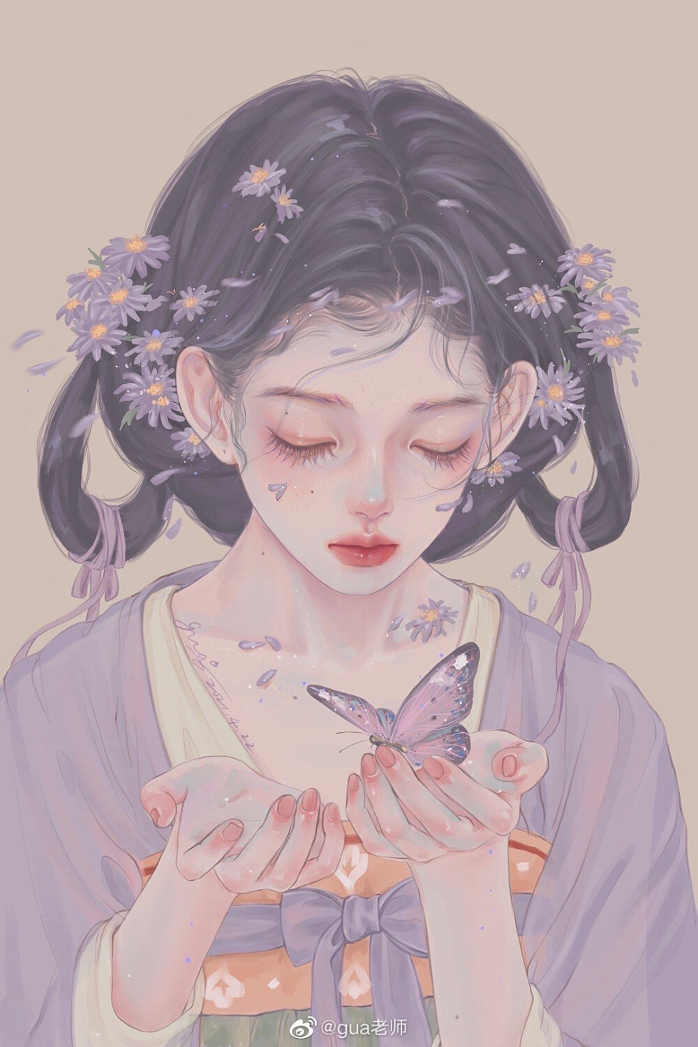 本草纲目草药拟人 芍药·紫菀·连翘 ©gua老师 堆糖,美图壁纸兴趣社区