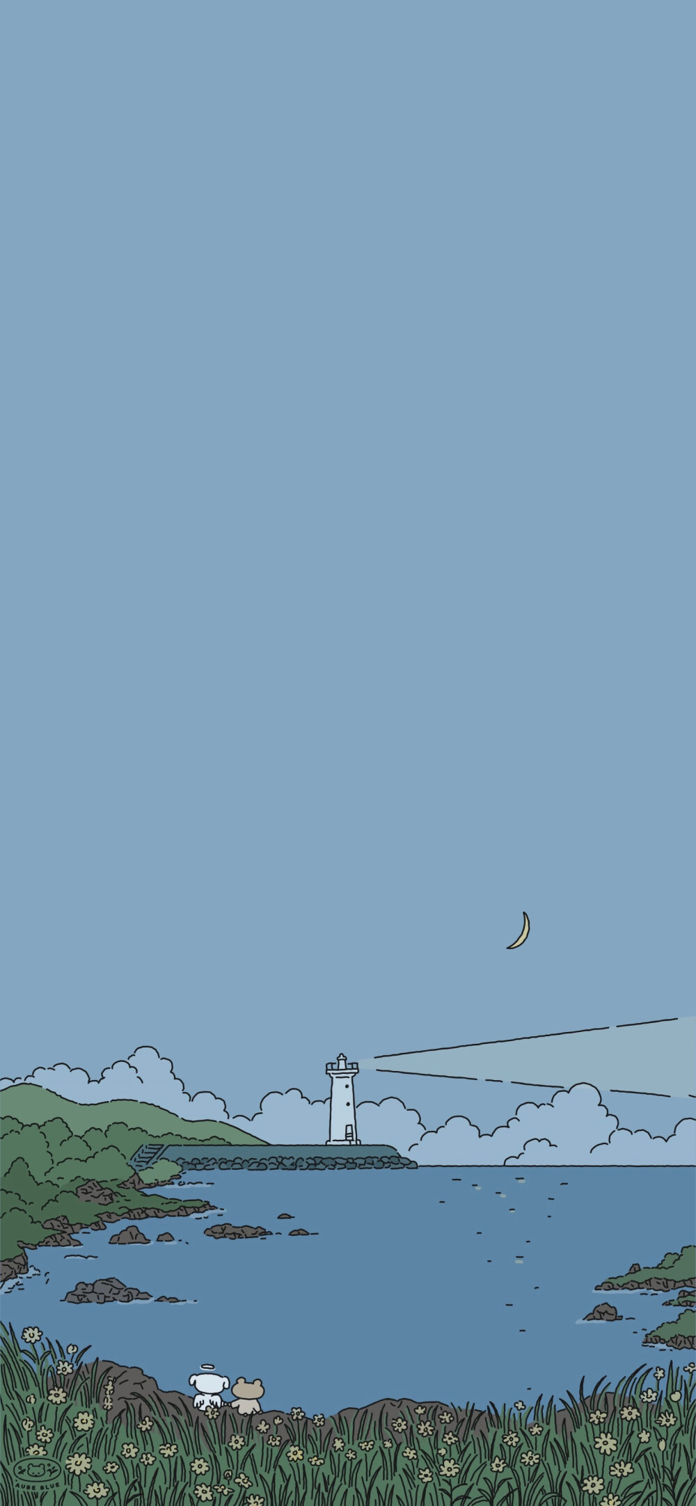 治愈系插画壁纸 ins：aube_blue - 堆糖，美图壁纸兴趣社区