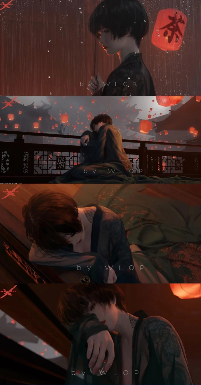 鬼刀 画师：wlop - 高清图片，堆糖，美图壁纸兴趣社区