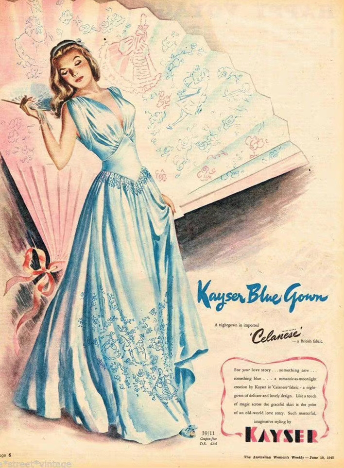 美国Kayser-Roth品牌在1940-50年代的睡衣广… - 高清图片，堆糖，美图壁纸兴趣社区