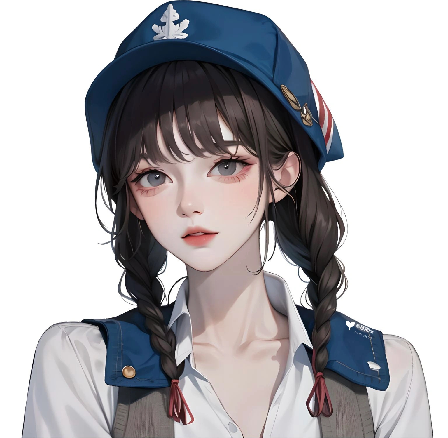 AI女生头像 cr. 猪猪kk - 高清图片，堆糖，美图壁纸兴趣社区