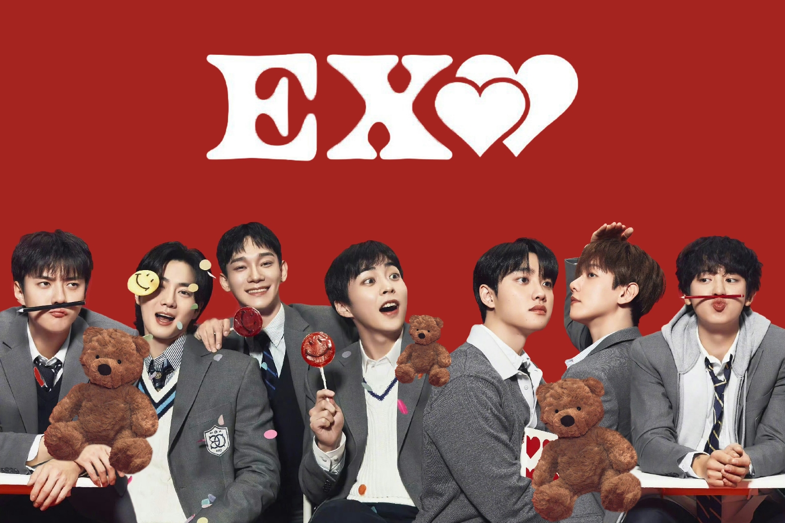 EXO壁纸 EXO小卡 EXO2024台历 cr：银河构图 - 高清图片，堆糖，美图壁纸兴趣社区