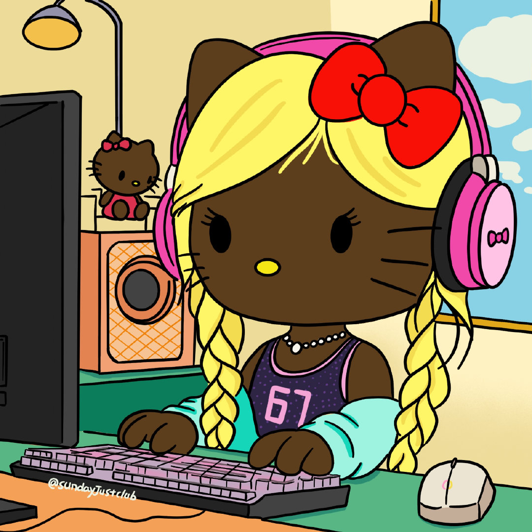 黑皮HelloKitty辣妹日常头像 - 高清图片，堆糖，美图壁纸兴趣社区