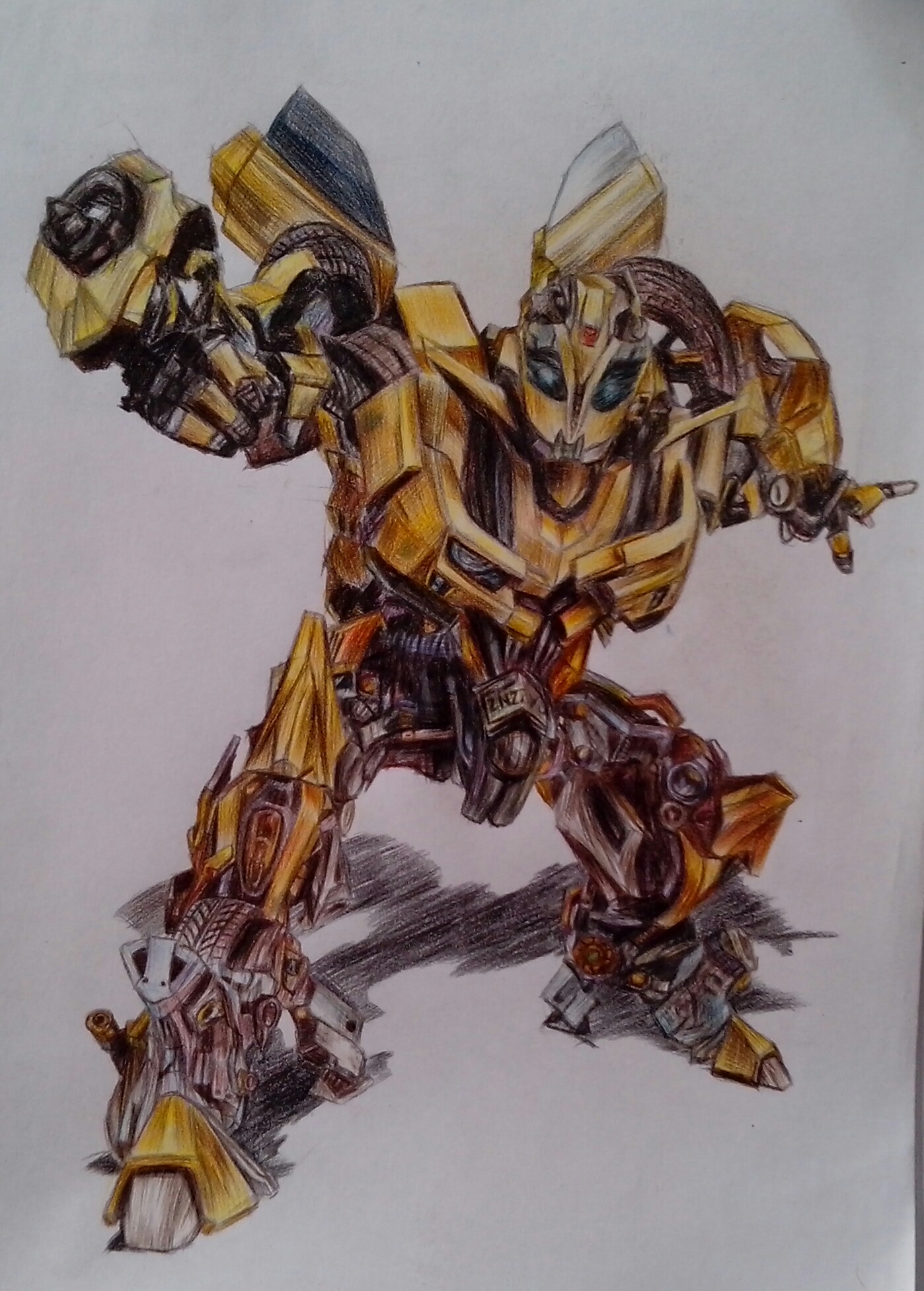 彩铅变形金刚—大黄蜂一枚 - 高清图片，堆糖，美图壁纸兴趣社区