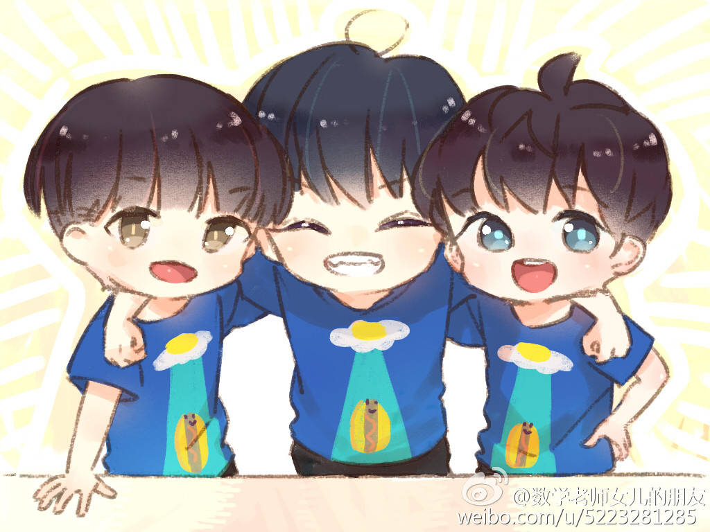 tfboys TF少年GO 三胞胎三兄弟 手绘 cr… - 高清图片，堆糖，美图壁纸兴趣社区