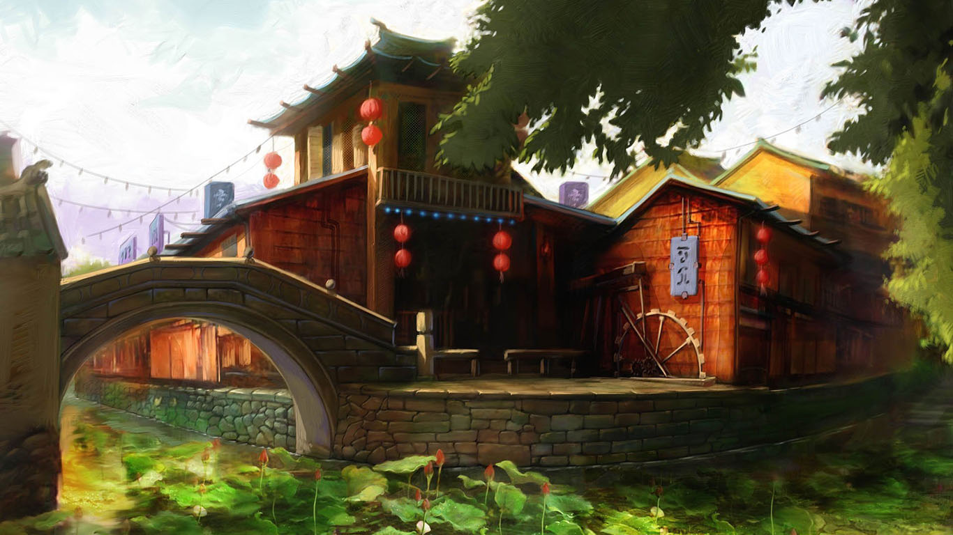 古风电脑桌面壁纸 - 堆糖，美图壁纸兴趣社区