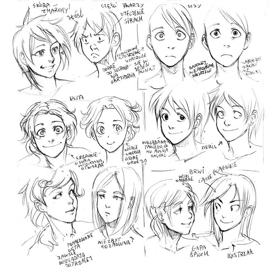 绘画 漫画 素材 人物的不同表情 - 高清图片，堆糖，美图壁纸兴趣社区