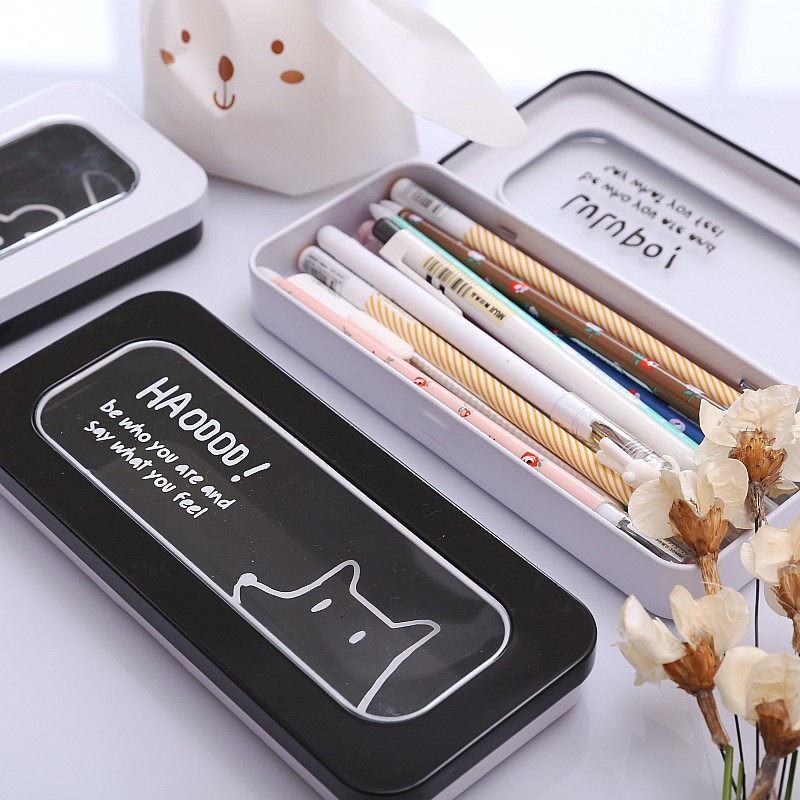 日韩多功能笔盒可爱卡通涂鸦文具盒透明开窗… - 高清图片，堆糖，美图壁纸兴趣社区