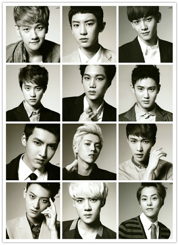 EXO_SM周照片集 黑白版本 - 高清图片，堆糖，美图壁纸兴趣社区