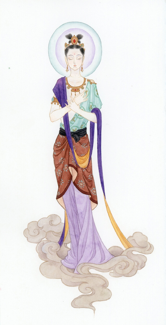 一花一世界,一叶一菩提。插画师:南山归 堆糖,美图壁纸兴趣社区