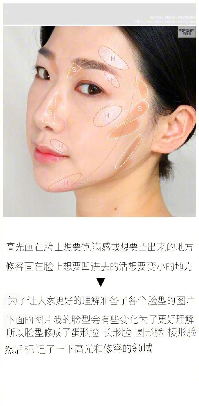 秒变v脸的修容高光大法,菱形脸、鹅蛋脸、 高清图片,堆糖,美图壁纸兴趣社区