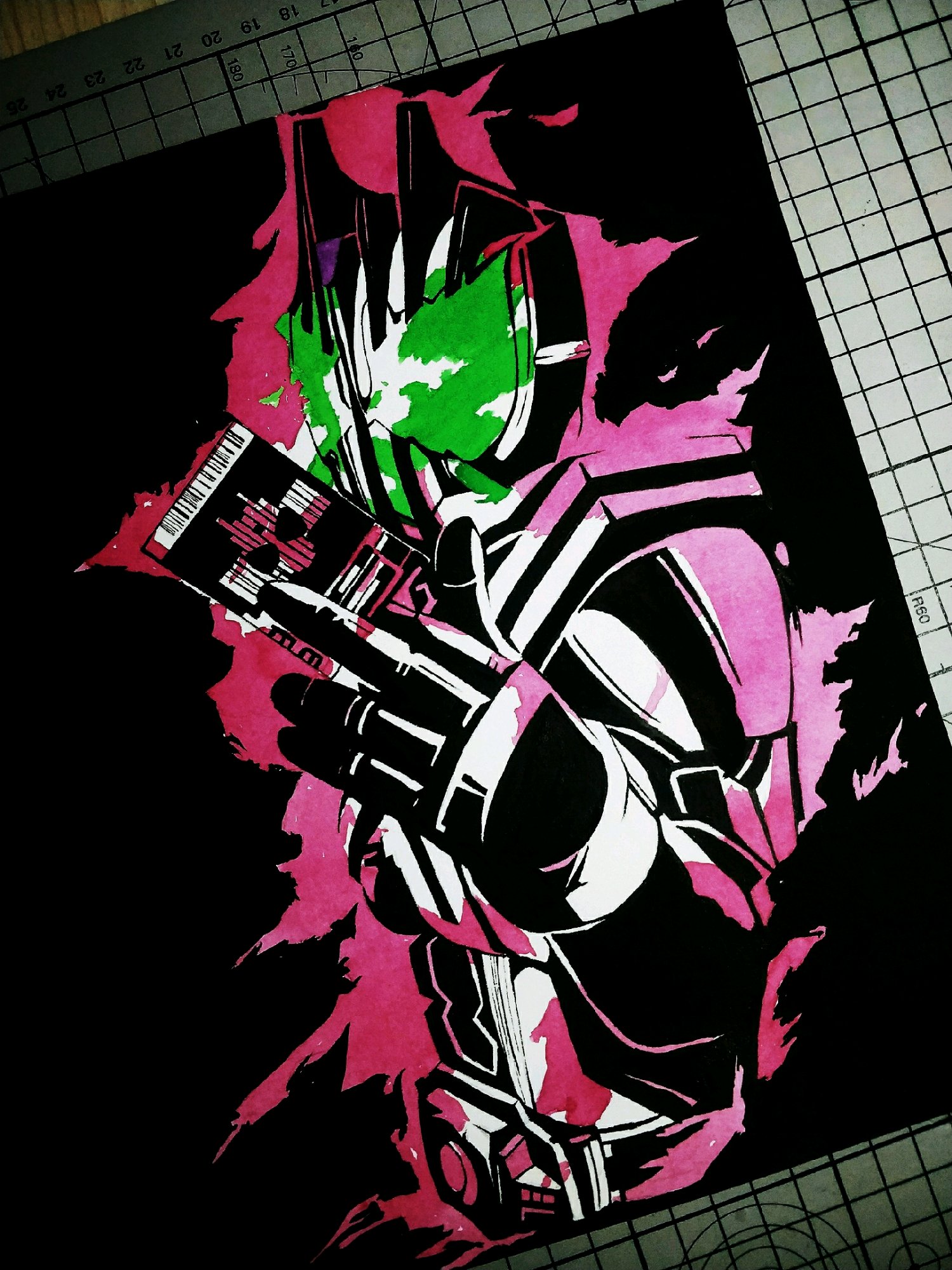 【百度贴吧ID优秀欸 绘制】 假面骑士水彩画 - 高清图片，堆糖，美图壁纸兴趣社区