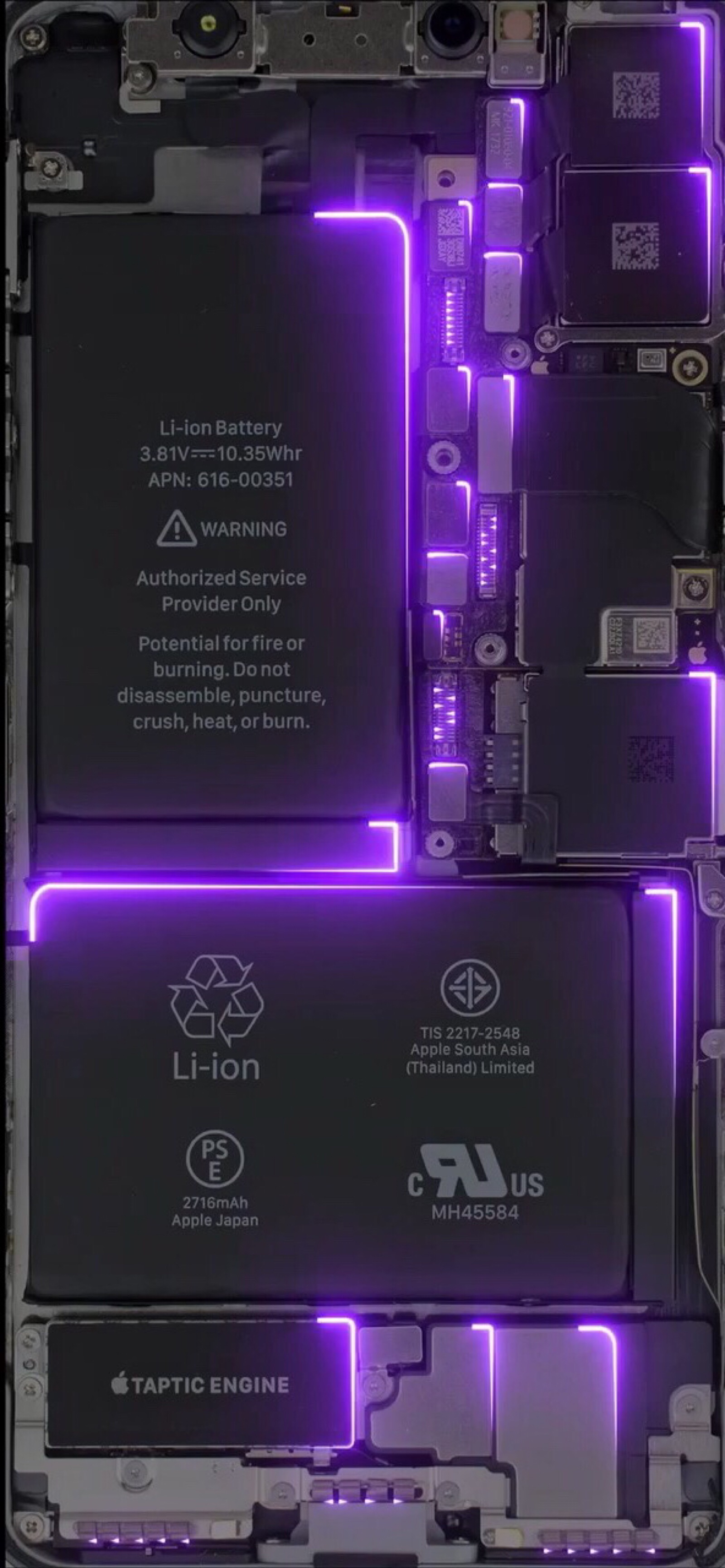 iPhonex/xs高清流光拆机图壁纸 - 高清图片，堆糖，美图壁纸兴趣社区