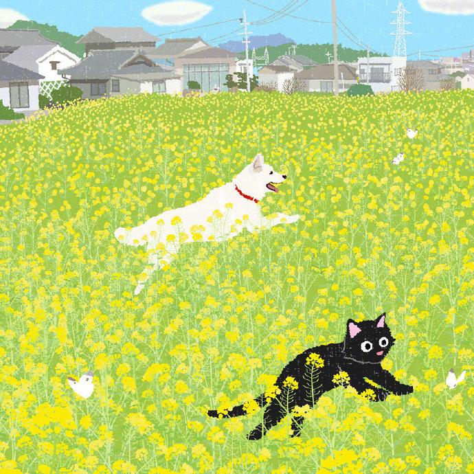 日本插画师 Toshinori Mori 《喵咪的旅行 - 堆糖，美图壁纸兴趣社区